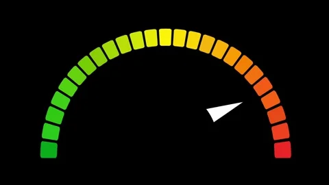 Speedometer animation on black backgroun... | Stock Video | Pond5