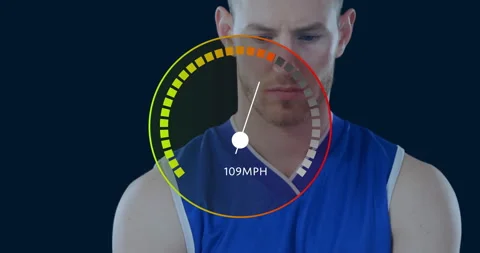 Speedometer animation showing 110 MPH ov... | Stock Video | Pond5