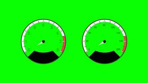 speedometer car motor rpm green screen | Stock Video | Pond5