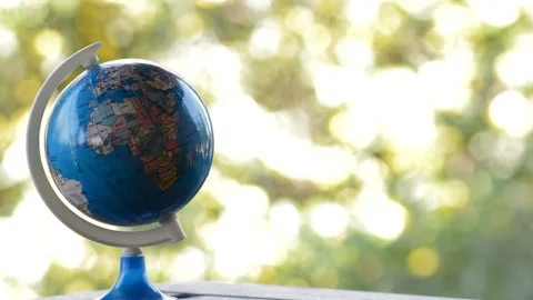 sphere globe map earth planisphere in a ... | Stock Video | Pond5
