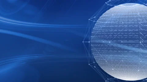 Sphere with matrix of lines points nodes... | Stock Video | Pond5