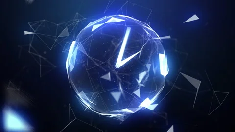 Sphere,Animation globe and space in the ... | Stock Video | Pond5