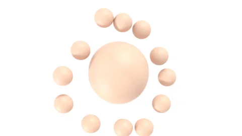 Spheres Fat cells collider on transparen... | Stock Video | Pond5