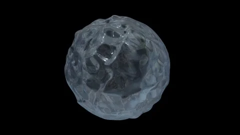 Spherical ball of ice. Hailstone. 3d ani... | Stock Video | Pond5