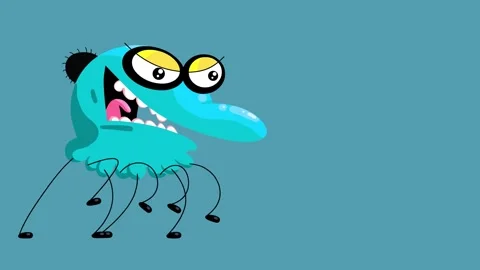 Spider blue color cartoon character inse... | Stock Video | Pond5