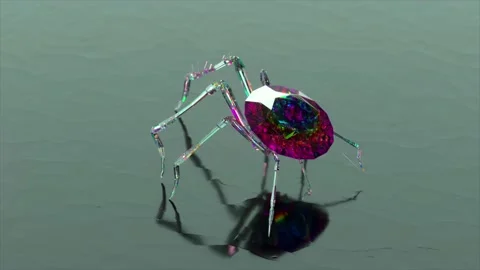 Spider with a body made of a diamond sto... | Stock Video | Pond5