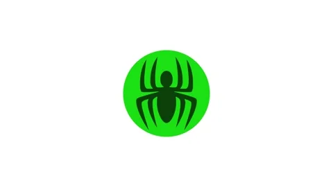 Spider icon green color simple shape cir... | Stock Video | Pond5