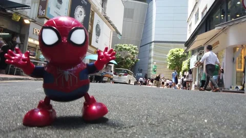 Spider man toy dancing | Stock Video | Pond5