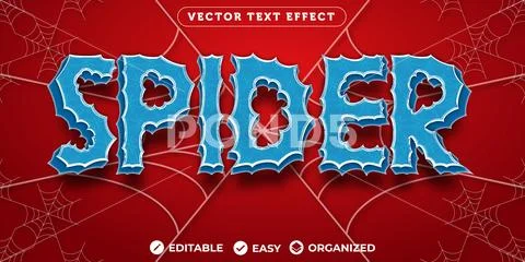 Spider Text Effect,Fully Editable Font Text Effect: Royalty Free #247909674