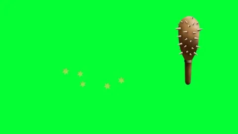 Spiked club bat mace background and 2d a... | Stock Video | Pond5