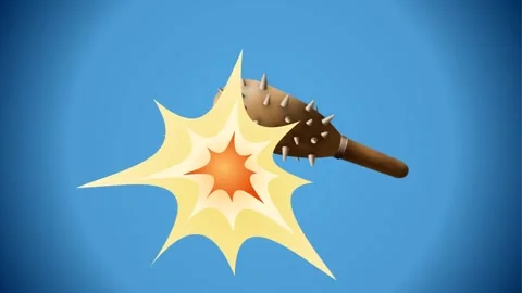 Spiked club bat mace background and 2d a... | Stock Video | Pond5