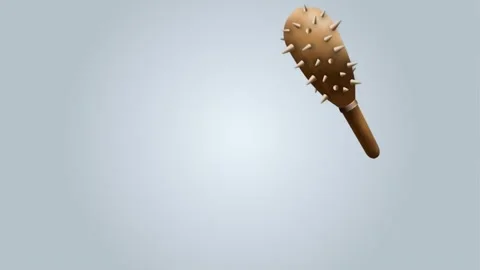 Spiked club bat mace background and 2d a... | Stock Video | Pond5