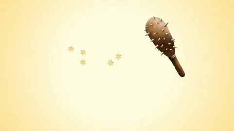 Spiked club bat mace background and 2d a... | Stock Video | Pond5