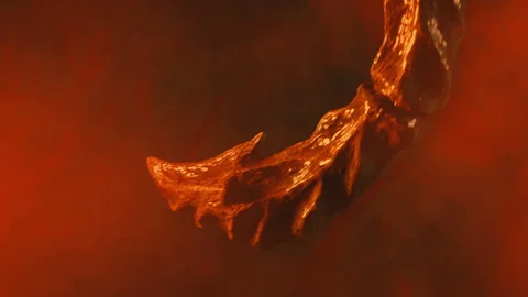 Spiky Alien Tail In Misty Cave | Stock Video | Pond5