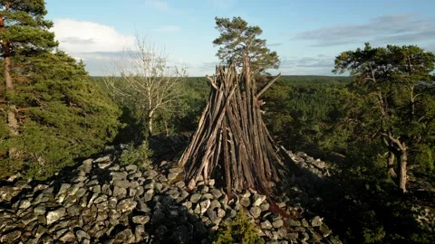 Spin-around historical beacon from medie... | Stock Video | Pond5