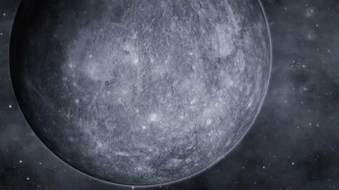Spinning 3d Mercury panel rotating view ... | Stock Video | Pond5