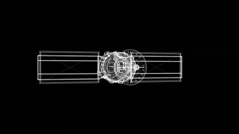 Wireframe Satellite Stock Video Footage | Royalty Free Wireframe ...
