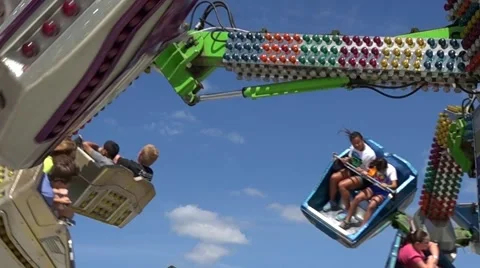 Amusement Park Rides Stock Video Footage | Royalty Free Amusement Park ...