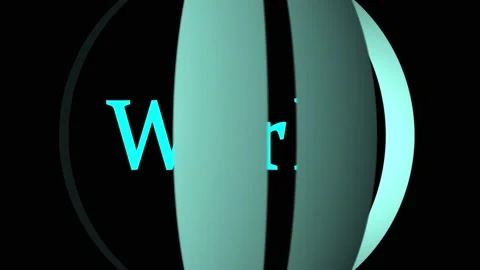 Spinning animation with the word world a... | Stock Video | Pond5