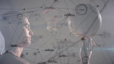Spinning basketball, person with data pr... | Stock Video | Pond5