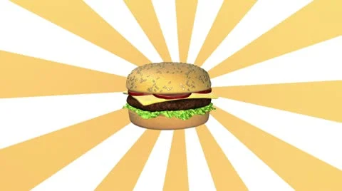 Burger Cheeseburger Animated Cartoon Burger Stock Video Footage ...