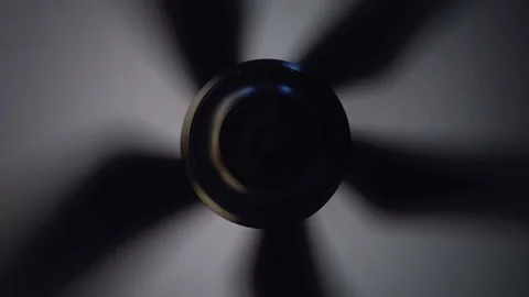 Spinning Ceiling Fan Viewed from Below ... | Stock Video | Pond5
