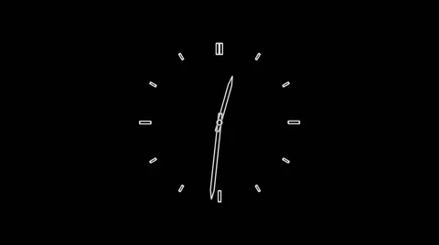 Spinning clock in 12 hour seamless loop ... | Stock Video | Pond5
