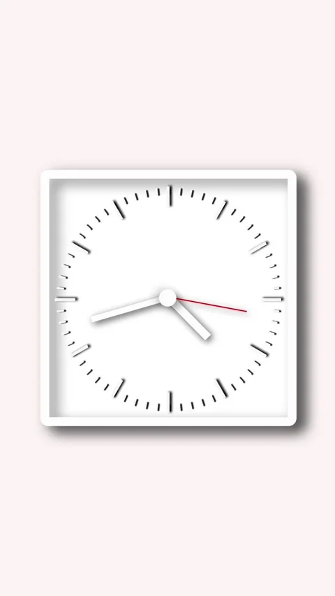 Spinning clock icon animation representi... | Stock Video | Pond5