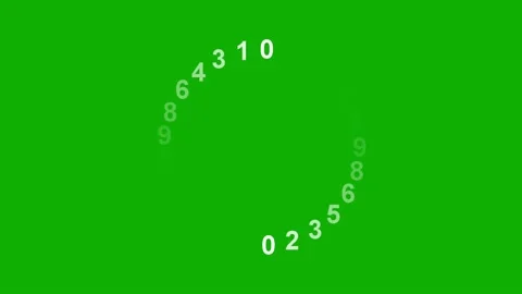 Spinning digital numbers green screen mo... | Stock Video | Pond5