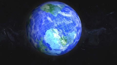 Spinning earth world map zoom in movemen... | Stock Video | Pond5