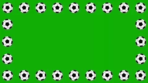 Spinning footballs frame green screen mo... | Stock Video | Pond5