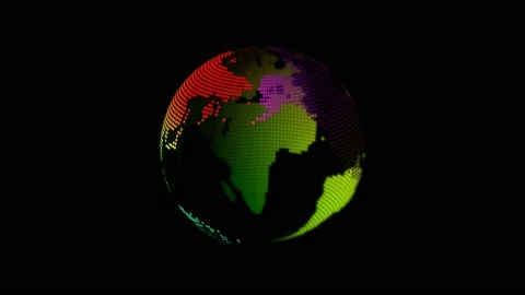 Spinning Futuristic Earth Globe Looping ... | Stock Video | Pond5