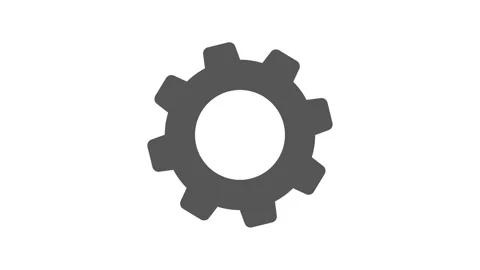 Spinning gears animation with transparen... | Stock Video | Pond5