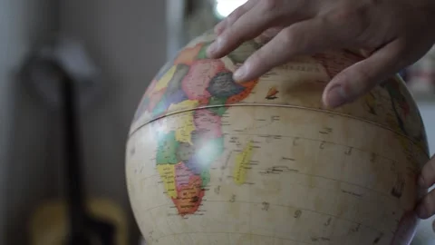 spinning geography sphere earth world gl... | Stock Video | Pond5