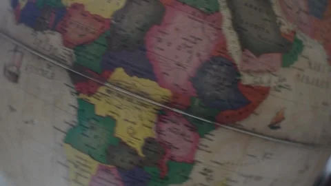 spinning globe sphere earth map planisph... | Stock Video | Pond5