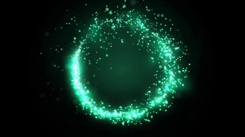 Spinning green comet spark particles rou... | Stock Video | Pond5
