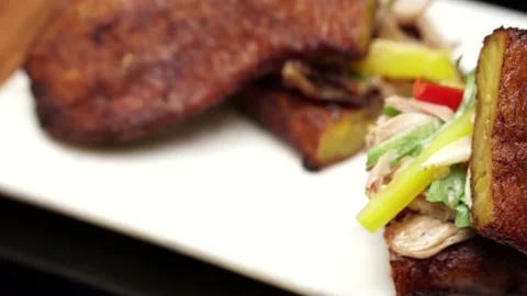 Spinning Haitian Sandwich | Stock Video | Pond5