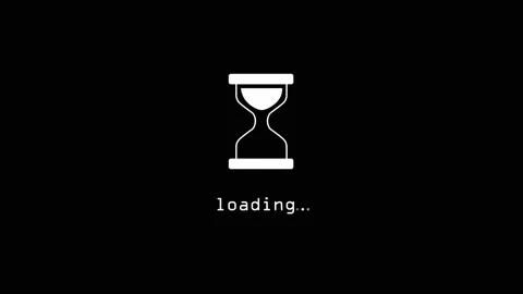 Spinning hourglass waiting loading sign ... | Stock Video | Pond5