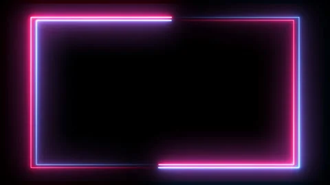 Spinning neon frame animation pink and b... | Stock Video | Pond5