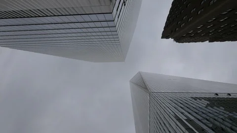 Spinning shot of skyscrapers in New York... | Stock Video | Pond5