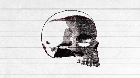 Skull Doodle Stock Video Footage | Royalty Free Skull Doodle Videos | Pond5