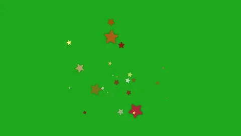 Spinning stars on green screen backgroun... | Stock Video | Pond5
