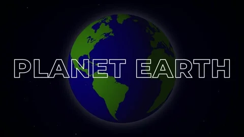 Spinning turning planet earth cartoon 3D... | Stock Video | Pond5
