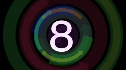 Spinning wheels and arrows countdown | Stock Video | Pond5