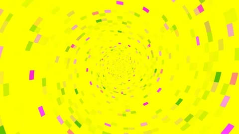 Spinning Yellow Block Vortex Transition ... | Stock Video | Pond5
