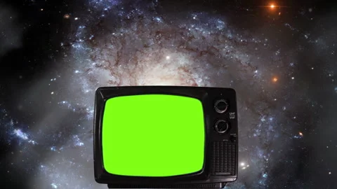 A Spiral Galaxy and Vintage Television T... | Stock Video | Pond5