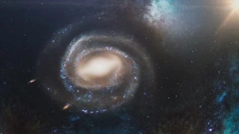 Spiral Galaxy Spinning In The Universe | Stock Video | Pond5