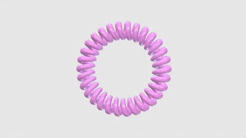 Spiral Hair Rubber Band Rotating on a Tr... | Stock Video | Pond5