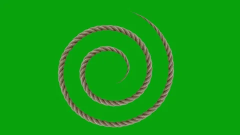 Spiral rope green screen motion graphics | Stock Video | Pond5