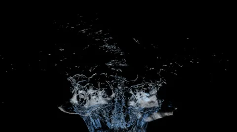 splash of blue water in slow motion seam... | Stock Video | Pond5
